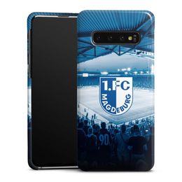 DeinDesign Galaxy S10 Handy Premium Case Smartphone Handyh&uuml;lle Schutzh&uuml;lle gl&auml;nzend Stadium 1. Fcm 1. Fc Magdeburg Premium Case