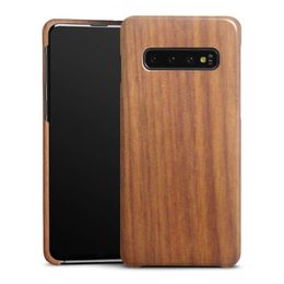 DeinDesign Galaxy S10 Handy Premium Case Smartphone Handyh&uuml;lle Schutzh&uuml;lle gl&auml;nzend Larch Wood Wooden Look Premium Case