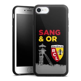 DeinDesign iPhone SE (2020) Handy Gallery Case Handyh&uuml;lle 9H Geh&auml;rtetes Glas R&uuml;ckseite H&uuml;lle Official Licensed Product Racing Club De Lens Rcl Gallery Case