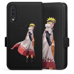 DeinDesign Galaxy A50 Handy Klapph&uuml;lle Handyh&uuml;lle aus Kunst Leder schwarz Flip Case Sensei Naruto Shippuden Hokage Sideflip mit Lasche