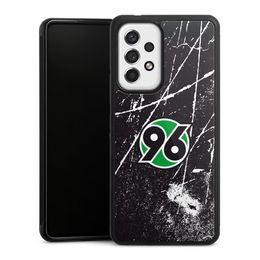 DeinDesign Galaxy A53 5G Handy Gallery Case Handyh&uuml;lle 9H Geh&auml;rtetes Glas R&uuml;ckseite H&uuml;lle Coat Of Arms Hannover 96 H96 Gallery Case