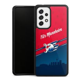 DeinDesign Galaxy A53 5G Handy Gallery Case Handyh&uuml;lle 9H Geh&auml;rtetes Glas R&uuml;ckseite H&uuml;lle Sports Logo Adler Mannheim Gallery Case