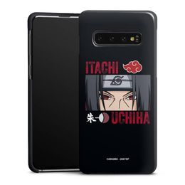 DeinDesign Galaxy S10 Handy Premium Case Smartphone Handyh&uuml;lle Schutzh&uuml;lle gl&auml;nzend Naruto Shippuden Manga Itachi Uchiha Premium Case