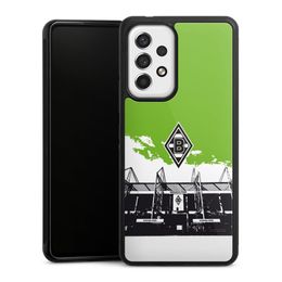 DeinDesign Galaxy A53 5G Handy Gallery Case Handyh&uuml;lle 9H Geh&auml;rtetes Glas R&uuml;ckseite H&uuml;lle Borussia M&ouml;nchengladbach Merchandise Stadium Gallery Case