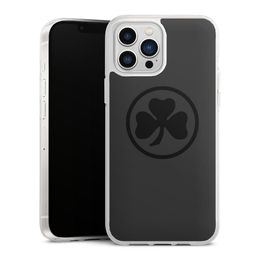 DeinDesign iPhone 13 Pro Max Handy Silikon H&uuml;lle Case transparent Handyh&uuml;lle Official Licensed Product Spvgg Greuther F&uuml;rth Clover Silikon Case