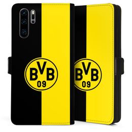 DeinDesign Huawei P30 Pro Handy Klapph&uuml;lle Handyh&uuml;lle aus Kunst Leder schwarz Flip Case Borussia Dortmund Bvb Coat Of Arms Sideflip mit langer Lasche