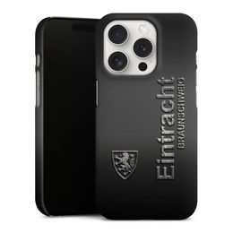 DeinDesign iPhone 15 Pro Handy Premium Case Smartphone Handyh&uuml;lle Schutzh&uuml;lle matt Logo Eintracht Braunschweig Official Licensed Product Premium Case