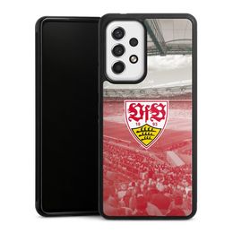 DeinDesign Galaxy A53 5G Handy Gallery Case Handyh&uuml;lle 9H Geh&auml;rtetes Glas R&uuml;ckseite H&uuml;lle Vfb Stuttgart Stadium Official Licensed Product Gallery Case