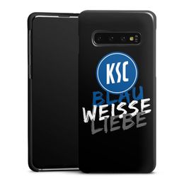 DeinDesign Galaxy S10 Handy Premium Case Smartphone Handyh&uuml;lle Schutzh&uuml;lle gl&auml;nzend Ksc Karlsruher Sc Official Licensed Product Premium Case