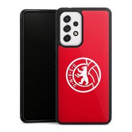 DeinDesign Galaxy A53 5G Handy Gallery Case Handyh&uuml;lle 9H Geh&auml;rtetes Glas R&uuml;ckseite H&uuml;lle Official Licensed Product 1. Fc Union Berlin Bear Gallery Case