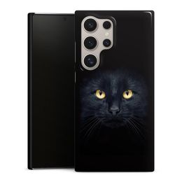 DeinDesign Galaxy S24 Ultra Handy Premium Case Smartphone Handyh&uuml;lle Schutzh&uuml;lle gl&auml;nzend Eye Cat Black Premium Case