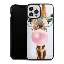 DeinDesign iPhone 13 Pro Max Handy Silikon H&uuml;lle Case schwarz Handyh&uuml;lle Giraffe Animals Glasses