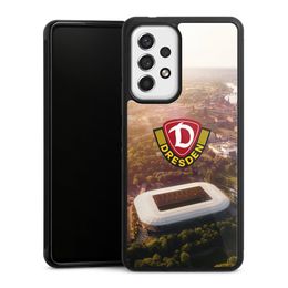 DeinDesign Galaxy A53 5G Handy Gallery Case Handyh&uuml;lle 9H Geh&auml;rtetes Glas R&uuml;ckseite H&uuml;lle Stadium Sg Dynamo Dresden Sgd Gallery Case