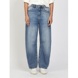 Gang Damen Tapered-fit-Jeans "94SARINA"authentic waterlines, Gr. 27, unifarben, 100% Baumwolle, Jeans, im 5-Pocket-Style