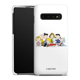 DeinDesign Galaxy S10 Handy Premium Case Smartphone Handyh&uuml;lle Schutzh&uuml;lle gl&auml;nzend Merchandise Kindheit Peanuts Premium Case