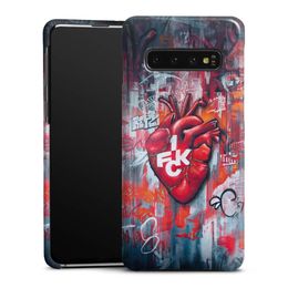DeinDesign Galaxy S10 Handy Premium Case Smartphone Handyh&uuml;lle Schutzh&uuml;lle gl&auml;nzend 1. Fck 1. Fc Kaiserslautern Heart Premium Case