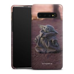 DeinDesign Galaxy S10 Handy Premium Case Smartphone Handyh&uuml;lle Schutzh&uuml;lle gl&auml;nzend The Child Star Wars Baby Yoda Premium Case