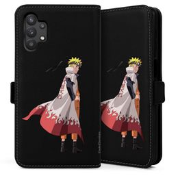 DeinDesign Galaxy A32 5G Handy Klapph&uuml;lle Handyh&uuml;lle aus Kunst Leder schwarz Flip Case Sensei Naruto Shippuden Hokage Sideflip mit langer Lasche