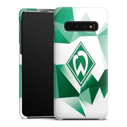 DeinDesign Galaxy S10 Handy Premium Case Smartphone Handyh&uuml;lle Schutzh&uuml;lle gl&auml;nzend Tarnmuster Sv Werder Bremen Official Licensed Product Premium Case