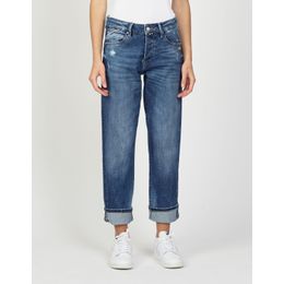Gang Damen 5-Pocket-Jeans "94THELMA"worn dunkelblau, Gr. 26, unifarben, 90% Baumwolle, 2% Elasthan, 8% Polyester, Jeans, im 5-Pocket-Style