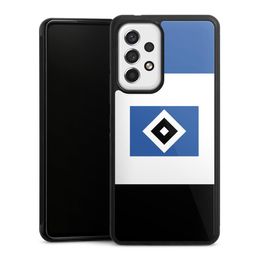 DeinDesign Galaxy A53 5G Handy Gallery Case Handyh&uuml;lle 9H Geh&auml;rtetes Glas R&uuml;ckseite H&uuml;lle Bundesliga Official Licensed Product Hamburger Sv Gallery Case