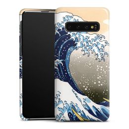 DeinDesign Galaxy S10 Handy Premium Case Smartphone Handyh&uuml;lle Schutzh&uuml;lle gl&auml;nzend Katsushika Hokusai Die Gro&szlig;e Welle Vor Kanagawa Kunst Premium Case