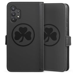 DeinDesign Galaxy A32 4G Handy Klapph&uuml;lle Handyh&uuml;lle aus Kunst Leder schwarz Flip Case Official Licensed Product Spvgg Greuther F&uuml;rth Clover Sideflip mit Lasche