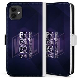 DeinDesign iPhone 11 Handy Klapph&uuml;lle Handyh&uuml;lle aus Kunst Leder wei&szlig; Flip Case Vfl Osnabr&uuml;ck Sports Official Licensed Product Sideflip mit Lasche