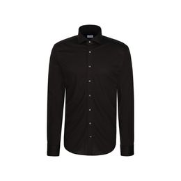 Seidensticker Herren Businesshemd "Schwarze Rose"schwarz, Gr. 40, unifarben, 50% Baumwolle, 50% Modal, Hemden, Regular 1/1 Extra lang Kentkragen Uni