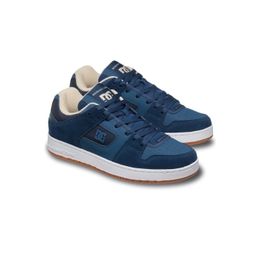 DC Shoes Herren Schn&uuml;rschuh "Manteca Se", Gr. 10schwarz denim, Obermaterial: Leder / Futter: Textil / Au&szlig;ensohle: Gummi., Schuhe