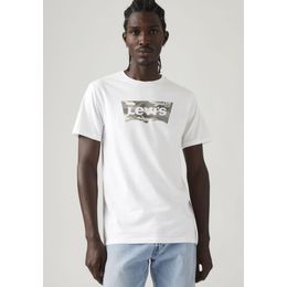 Levi's LEVI'S Herren T-Shirt "Batwing Logo Tee"camo bw fill wei&szlig; plus jersey, Gr. L, Jersey, Obermaterial: 100% Baumwolle, Shirts, mit Logo-Front-Print