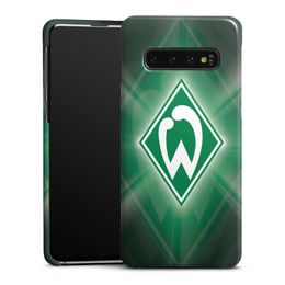 DeinDesign Galaxy S10 Handy Premium Case Smartphone Handyh&uuml;lle Schutzh&uuml;lle gl&auml;nzend Sv Werder Bremen Coat Of Arms Official Licensed Product Premium Case