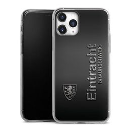 DeinDesign iPhone 11 Pro Handy Slim Case Silikon Handyh&uuml;lle transparent H&uuml;lle extra d&uuml;nn Official Licensed Product Eintracht Braunschweig Logo Silikon Slim Case