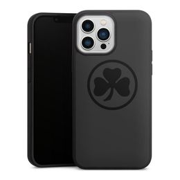 DeinDesign iPhone 13 Pro Max Handy Premium Silikon H&uuml;lle Handyh&uuml;lle schwarz Case Official Licensed Product Spvgg Greuther F&uuml;rth Clover Silikon Premium Case