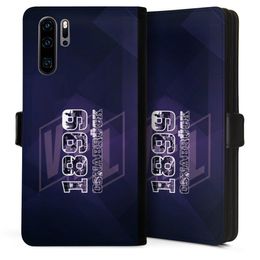 DeinDesign Huawei P30 Pro Handy Klapph&uuml;lle Handyh&uuml;lle aus Kunst Leder schwarz Flip Case Vfl Osnabr&uuml;ck Sports Official Licensed Product Sideflip mit langer Lasche