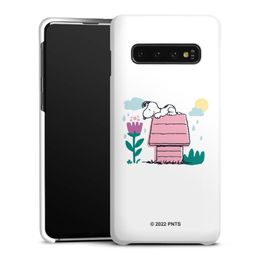 DeinDesign Galaxy S10 Handy Premium Case Smartphone Handyh&uuml;lle Schutzh&uuml;lle gl&auml;nzend Snoopy Dog Official Licensed Product Premium Case