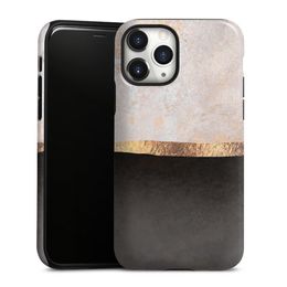DeinDesign iPhone 11 Pro Handy Panzer Handyh&uuml;lle robuste Outdoor H&uuml;lle Schutzh&uuml;lle gl&auml;nzend Abstract Black & White Trends Tough Case