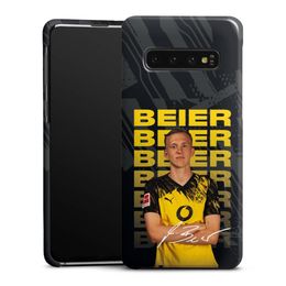 DeinDesign Galaxy S10 Handy Premium Case Smartphone Handyh&uuml;lle Schutzh&uuml;lle gl&auml;nzend Borussia Dortmund Maximilian Beier Bvb Premium Case