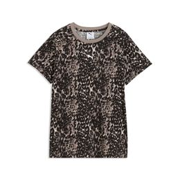 Puma Damen T-Shirt "GRAPHICS ANIMAL STANDARD AOP TEE"mouse gray, Gr. L, gemustert, Jersey, Obermaterial: 100% Baumwolle, Shirts, f&uuml;r Erwachsene, mit