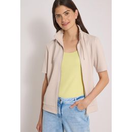 Cecil Damen Cardigancashmere beige, Gr. XXL, unifarben, Stoff, 52% Modal, 44% Polyester, 4% Elasthan, Strickjacken, mit Stehkragen