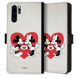 DeinDesign Huawei P30 Pro Handy Klapph&uuml;lle Handyh&uuml;lle aus Kunst Leder schwarz Flip Case Disney Heart Sideflip mit langer Lasche