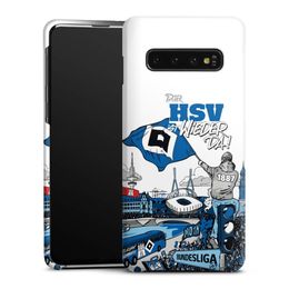DeinDesign Galaxy S10 Handy Premium Case Smartphone Handyh&uuml;lle Schutzh&uuml;lle gl&auml;nzend Ascent Hamburger Sv Official Licensed Product Premium Case