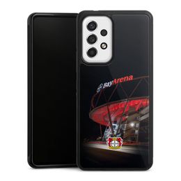 DeinDesign Galaxy A53 5G Handy Gallery Case Handyh&uuml;lle 9H Geh&auml;rtetes Glas R&uuml;ckseite H&uuml;lle Official Licensed Product Bayer 04 Leverkusen Stadium Gallery Case