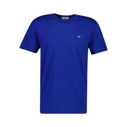 Gant Herren T-Shirt "SLIM SHIELD SS T-SHIRT", blau, Gr. 4XL, Obermaterial: 100% Baumwolle, Shirts, mit Logostickerei auf der Brust