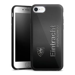 DeinDesign iPhone SE (2020) Handy Gallery Case Handyh&uuml;lle 9H Geh&auml;rtetes Glas R&uuml;ckseite H&uuml;lle Eintracht Braunschweig Logo Official Licensed Product Gallery Case