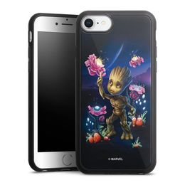 DeinDesign iPhone SE (2020) Handy Gallery Case Handyh&uuml;lle 9H Geh&auml;rtetes Glas R&uuml;ckseite H&uuml;lle Baby Groot Guardians Of The Galaxy Marvel Gallery Case