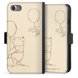 DeinDesign iPhone SE (2020) Handy Klapph&uuml;lle Handyh&uuml;lle aus Kunst Leder schwarz Flip Case Official Licensed Product Disney Winnie The Pooh Sideflip mit Lasche