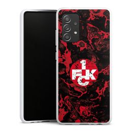 DeinDesign Galaxy A52s 5G Handy Silikon H&uuml;lle Case wei&szlig; Handyh&uuml;lle 1. Fc Kaiserslautern Logo 1. Fck Silikon Case