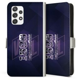 DeinDesign Galaxy A52s 5G Handy Klapph&uuml;lle Handyh&uuml;lle aus Kunst Leder wei&szlig; Flip Case Vfl Osnabr&uuml;ck Sports Official Licensed Product Sideflip mit Lasche