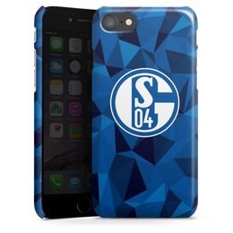 DeinDesign iPhone SE (2020) Handy Premium Case Smartphone Handyh&uuml;lle Schutzh&uuml;lle gl&auml;nzend Fc Schalke 04 Muster Camouflage Premium Case